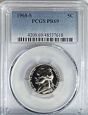 1968 S Jefferson Nickel Coin Value Prices, Photos & Info
