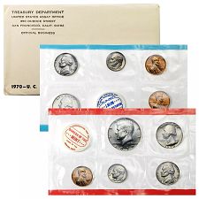 1970 PDS Uncirculated Mint Set Large Date on Cent Collectible Mint ...