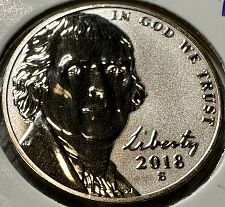 2018 S Jefferson Nickel Reverse Proof Coin Value Prices, Photos & Info