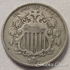 1869 Shield Nickel Coin Value Prices, Photos & Info