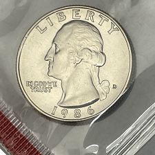1986 D Washington Quarters Clad Composition: Personal Collections