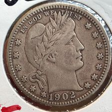 1902 Barber Quarter Coin Value Prices, Photos & Info