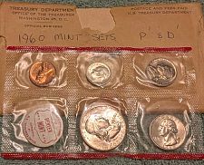 1960 PD Uncirculated Mint Set Collectible Mint Condition Coins Coin ...