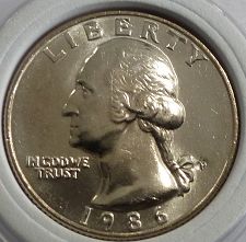 1986 P Washington Quarter Coin Value Prices, Photos & Info