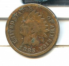 1885 Indian Head Cent Bronze Composite Penny: Value and Prices