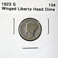 1923 S Mercury Dimes Winged Liberty Silver Dime: Value and Prices