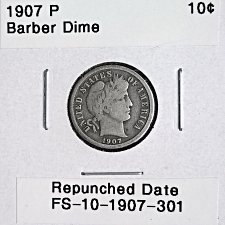 1907 Barber Dime Coin Value Prices, Photos & Info