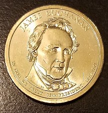 2010 P Presidential Dollars James Buchanan Golden Dollar: Value and Prices
