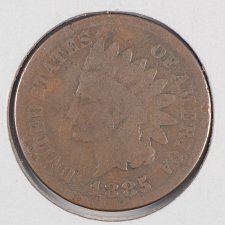 1885 Indian Head Cent Bronze Composite Penny: Value and Prices