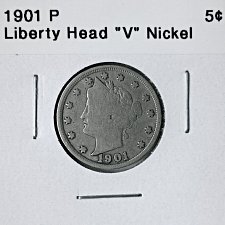1901 Liberty Head "V" Nickel Coin Value Prices, Photos & Info