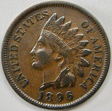 1896 Indian Head Cent Bronze Composite Penny: Value and Prices