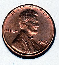 1963 D Lincoln Memorial Penny Coin Value Prices, Photos & Info
