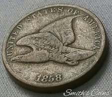 1858 Flying Eagle Cent Large Letters Flying Eagle Penny: Value and Prices