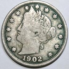 1902 Liberty Head "V" Nickel: Value and Prices