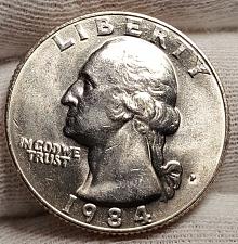 1984 P Washington Quarters Clad Composition: Value and Prices
