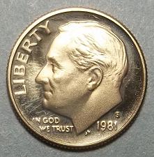 1981 S Roosevelt Dime Type 2 - Clear S Coin Value Prices, Photos & Info