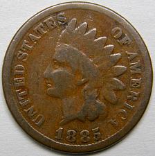 1885 Indian Head Cent Bronze Composite Penny: Value and Prices