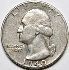 1940 Washington Silver Quarters: Value and Prices