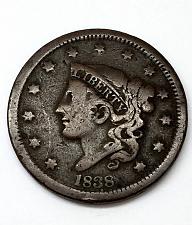 1838 Coronet Liberty Head Large Cent Matron Early Copper Penny Coin ...