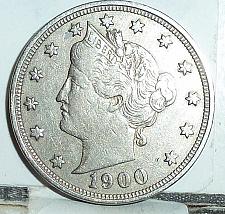 1900 Liberty Head "V" Nickel Coin Value Prices, Photos & Info
