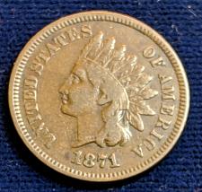 1871 Indian Head Penny Bold N Coin Value Prices, Photos & Info