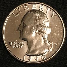 1990 D Washington Quarter Coin Value Prices, Photos & Info