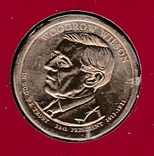 2013 D Presidential Dollar Woodrow Wilson Golden Dollar Coin Value ...