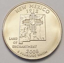 2008 D New Mexico 50 States and Territories Quarters 50 State Quarters ...