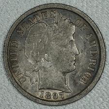 1897 Barber Dime Coin Value Prices, Photos & Info