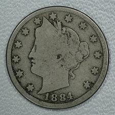 1884 Liberty Head "V" Nickel Coin Value Prices, Photos & Info