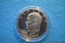 1977 S Eisenhower Dollar Clad Composition Resumed Coin Value Prices ...