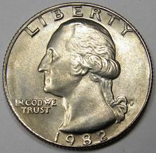 1982 P Washington Quarter Coin Value Prices, Photos & Info