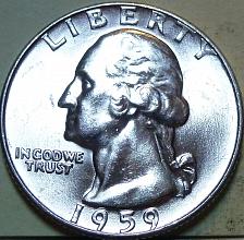 1959 D Washington Silver Quarter Coin Value Prices, Photos & Info