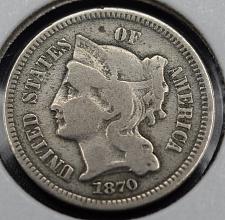 1870 Nickel Three Cent Coin Value Prices, Photos & Info