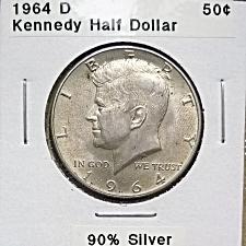1964 D Kennedy Silver Half Dollar 90% Silver Coin Value Prices, Photos ...