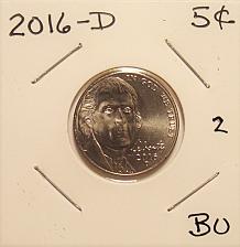 2016 D Jefferson Nickel Coin Value Prices, Photos & Info
