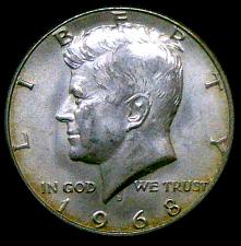 1968 D Kennedy Silver Half Dollar 40% Silver Coin Value Prices, Photos ...
