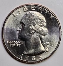 1986 D Washington Quarter Coin Value Prices, Photos & Info