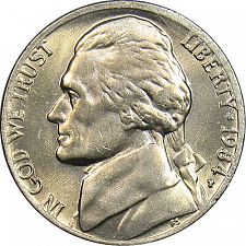 1984 P Jefferson Nickel Coin Value Prices, Photos & Info
