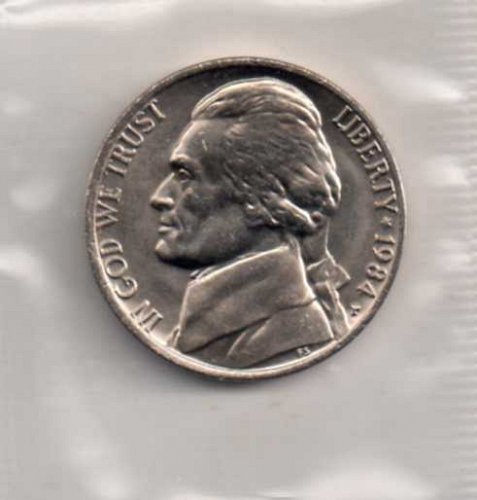 1984 p Jefferson Nickel - For Sale, Buy Now Online - Item #24543