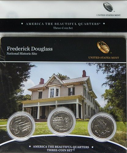 2017 America The Beautiful Quarters 3 Coin Set Frederick Douglas ...