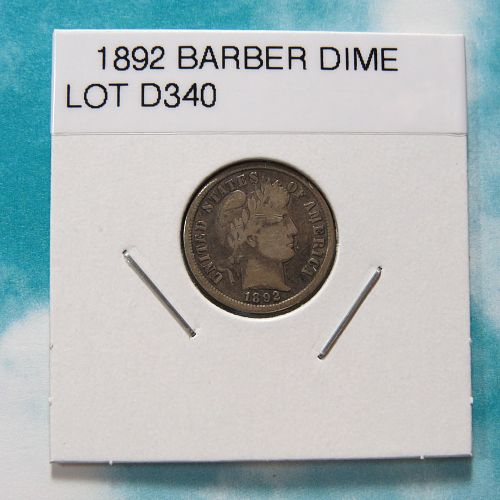 1892 BARBER DIME (NICE DETAILS) COMB SHIP ~ LOT D340 - For Sale, Buy ...