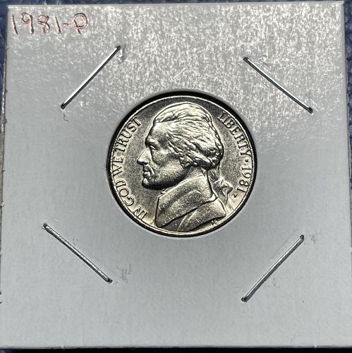 1981-P Jefferson US Nickel - Pulled Directly from Uncirculated Mint Set ...