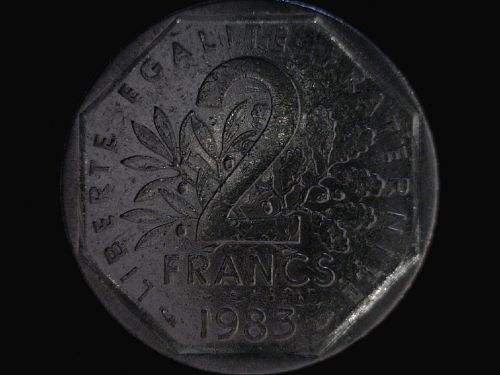 FRANCE KM942.1 2 Francs 1983 - For Sale, Buy Now Online - Item #700454