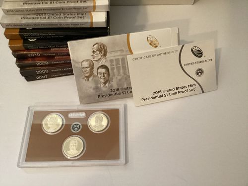 2007-2016 S Presidential Dollar Proof Sets Complete In US Mint ...