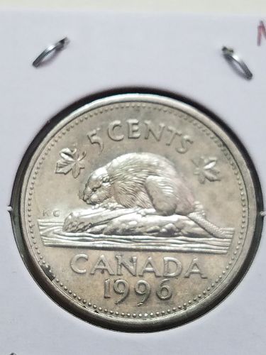 1996 Canada 5 Cents Nickel Near 6 - For Sale, Buy Now Online - Item #767442
