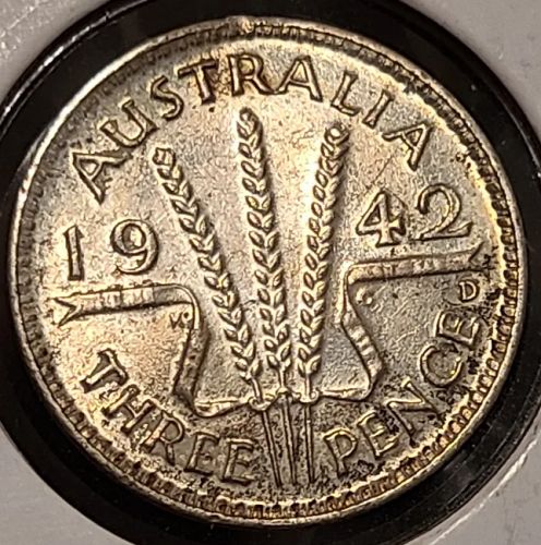 1942 Australian Three Pence Coin - AU Condition! - For Sale, Buy Now ...