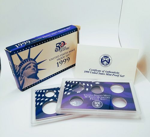 1999 Proof Set Box + COA + Case/Lens - No Coins - For Sale, Buy Now ...