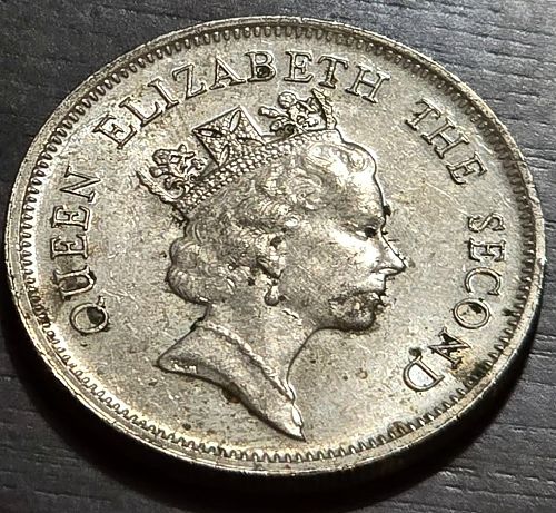 RARE 1987 HONG-KONG 2nd QUEEN ELIZABETH 1 DOLLAR Coin - Great Condition ...
