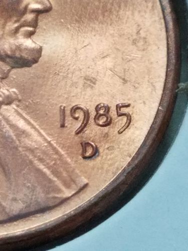 1985 D Lincoln Memorial Penny Cent Delamination and Off Center - For ...